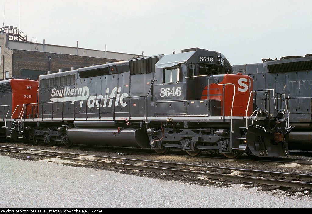 SP 8646, EMD SD40M-2, NEW MK rebuild, at BRC Clearing Yard